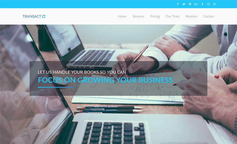 Transact Bootstrap Tax Theme- CSSLight