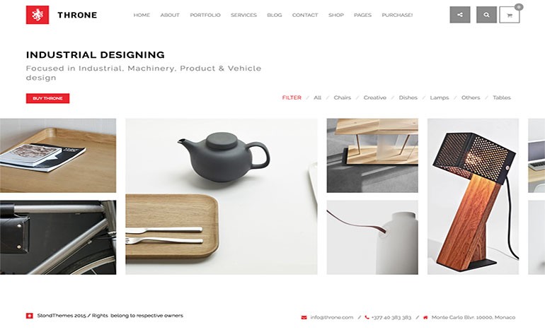 Throne Minimal Wordpress Theme Csslight